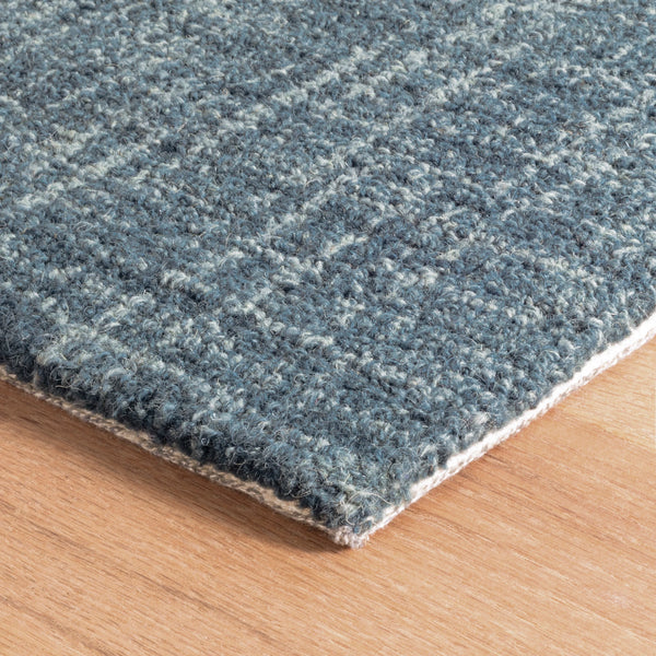 Dash & Albert Crosshatch DA1005 Denim Hand Hooked Wool Rug – Rugs Done ...