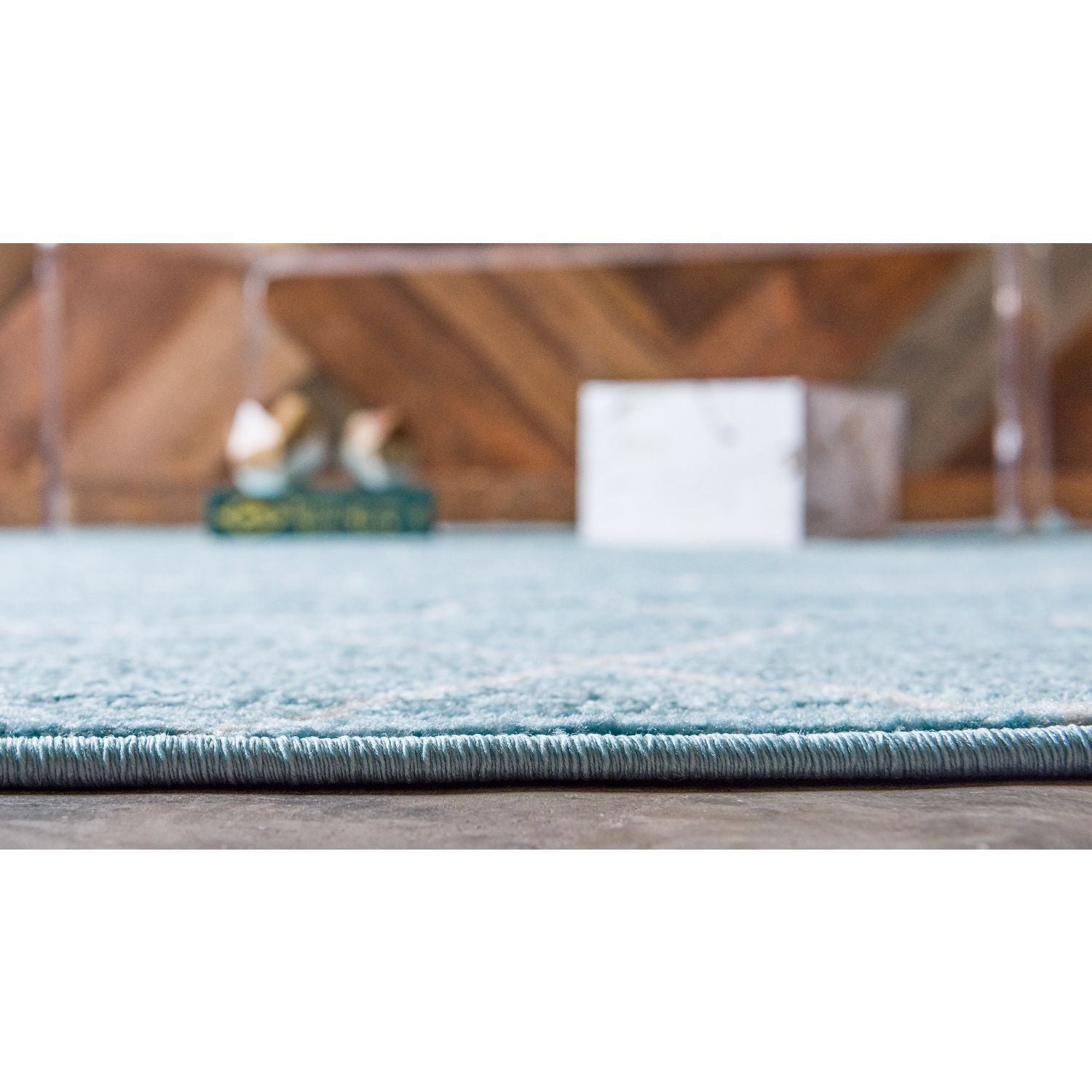 Unique Loom Geometric Trellis Frieze TRF002LBL Light Blue Rug – Rugs ...