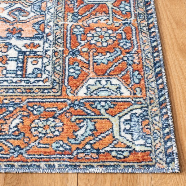 Blue and Rust Oriental Rug | Area Rugs for Light Wood Floors – Rugs ...