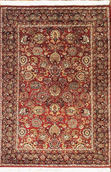 Shalom Brothers Maharajan M18 Deep Red Rug – Rugs Done Right