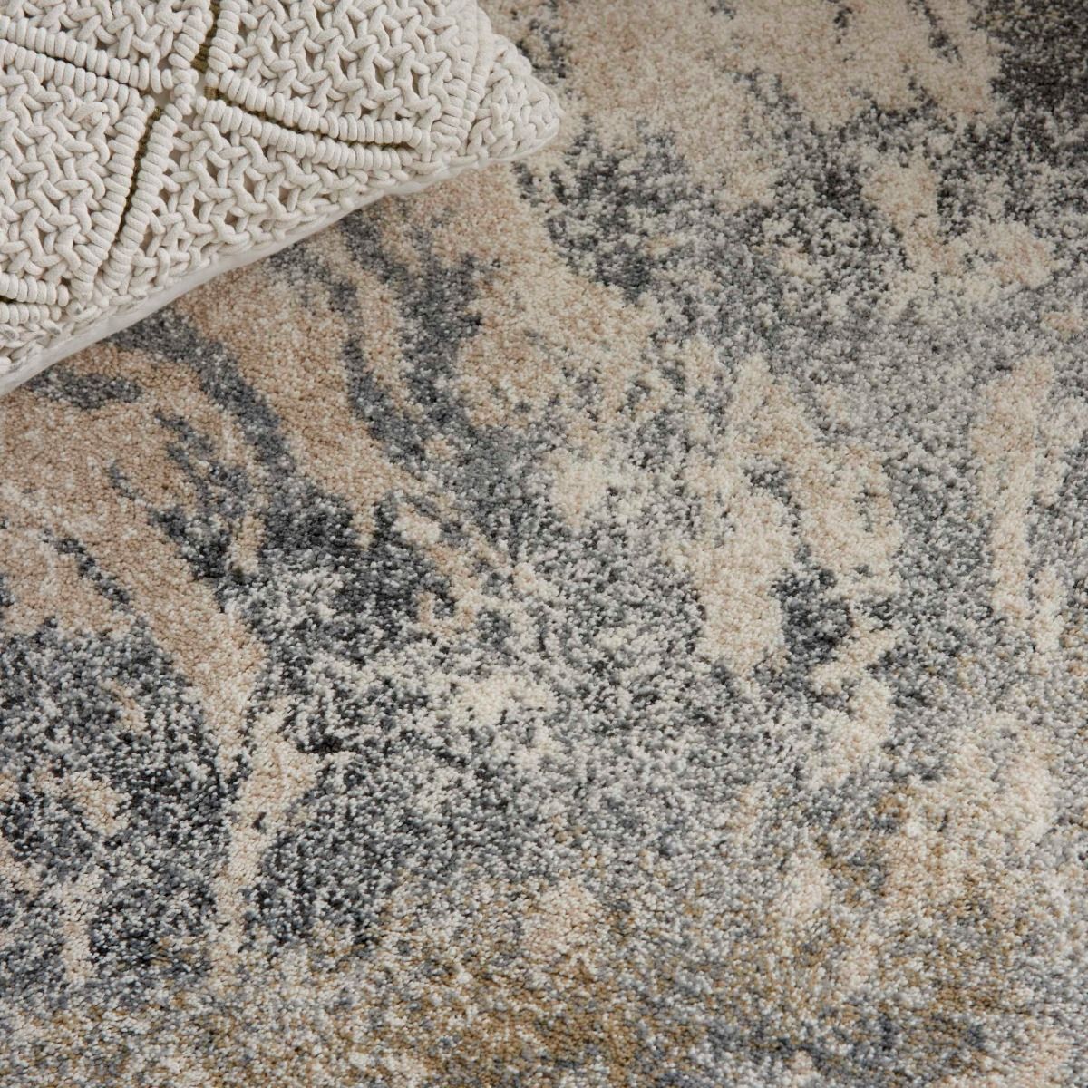 Nourison Sale Fusion FSS16 Cream Grey Rug – Rugs Done Right