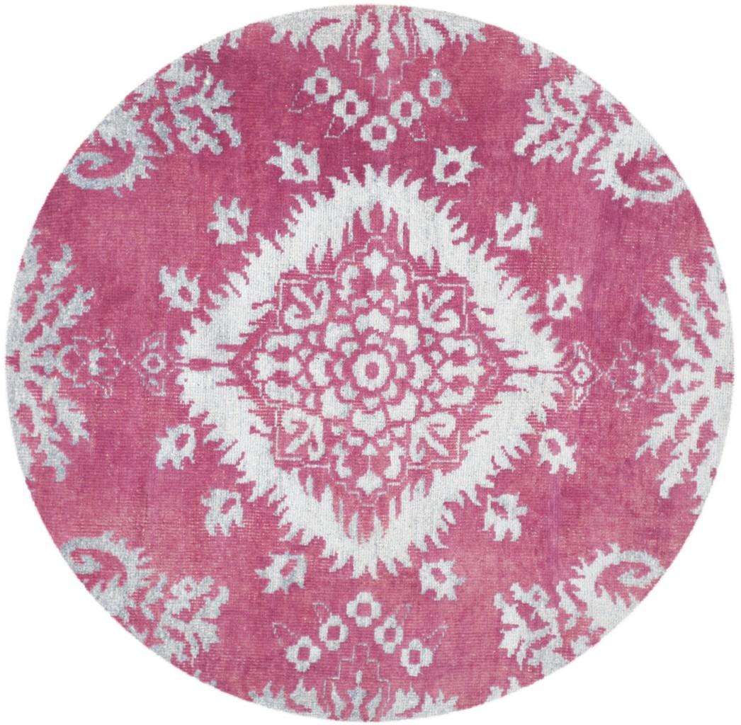 Fuschia | Contemporary Medallion Wool Rug with Silk Accents | Safavieh ...